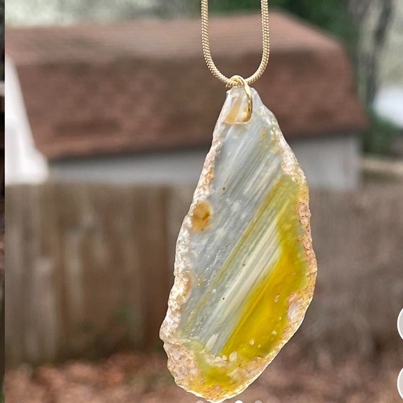 Jewelry | Yellow Geode Statement Necklace | Poshmark